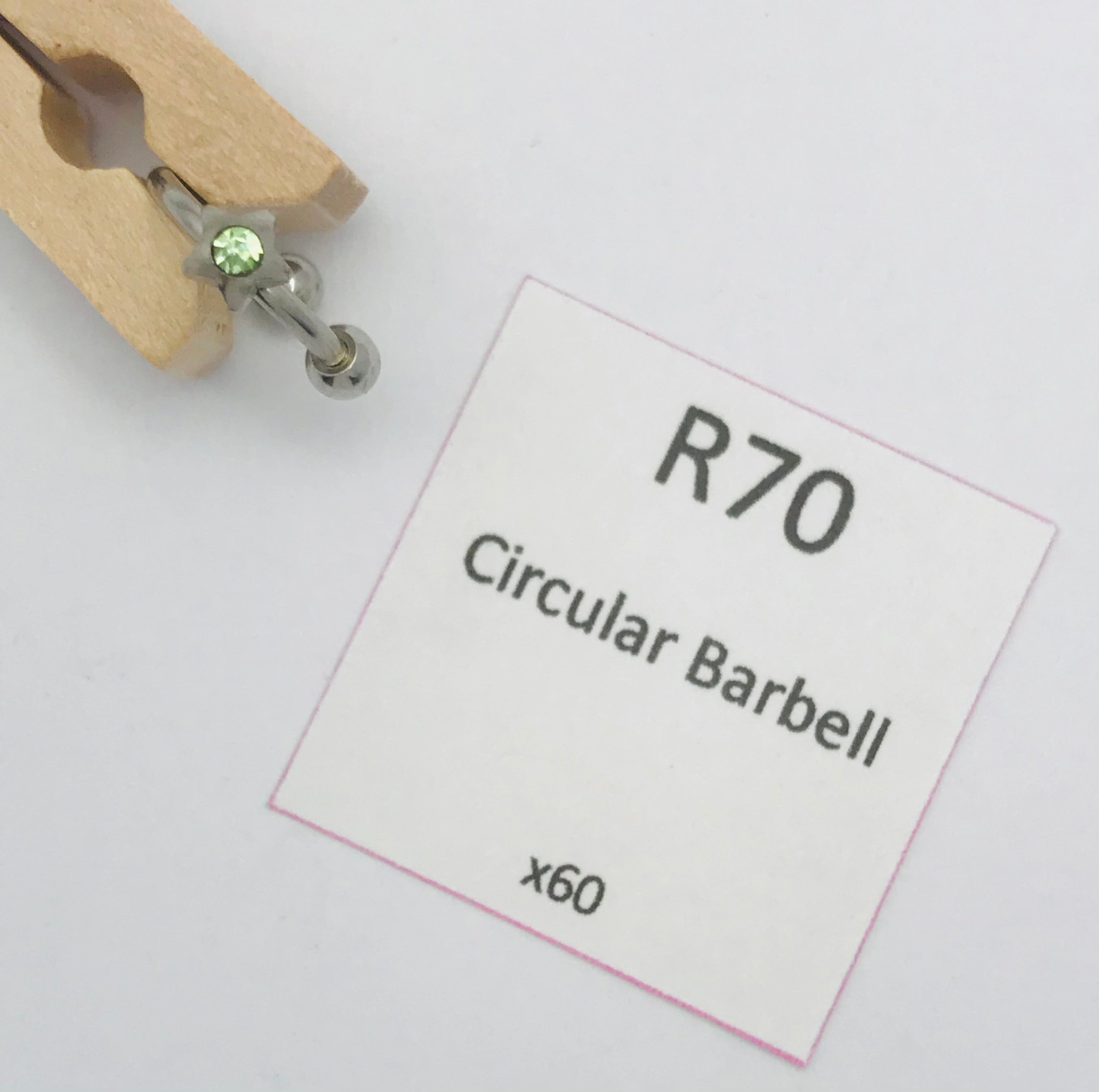 Surgical Stainless Steel Green Crystal Star Circular Barbell – Big Dog ...